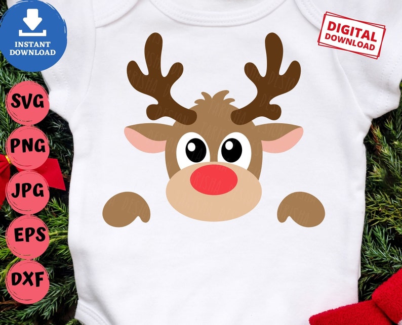 Boy Reindeer Head Svg, Boy Reindeer Svg, Boy Christmas Svg, Boy ...