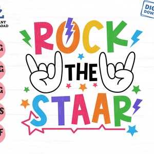 Rock the STAAR Svg, Funny Test Day Svg, Funny School Exam Svg, Funny ...