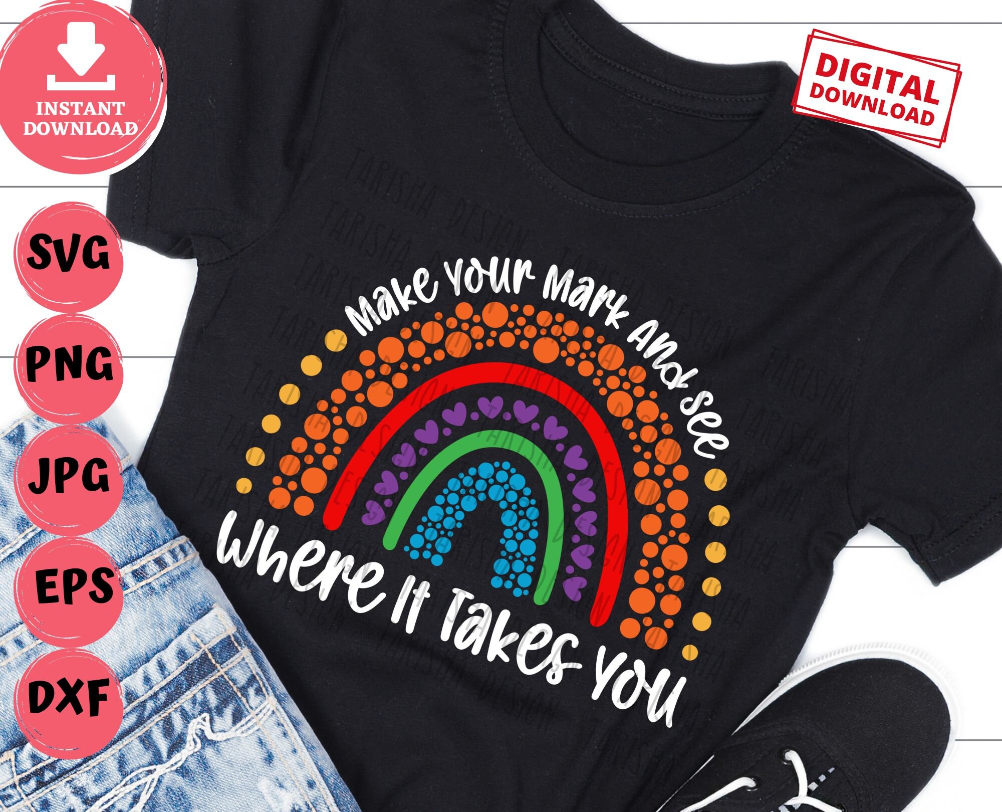 Make Your Mark and See Where It Takes You Rainbow Svg - Etsy