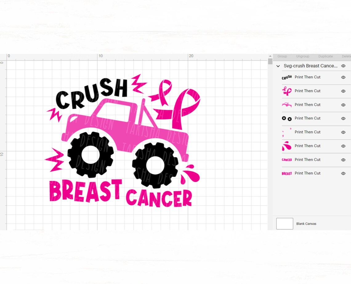 Crush Breast Cancer Monster Truck Svg, Breast Cancer Monster Truck Svg ...