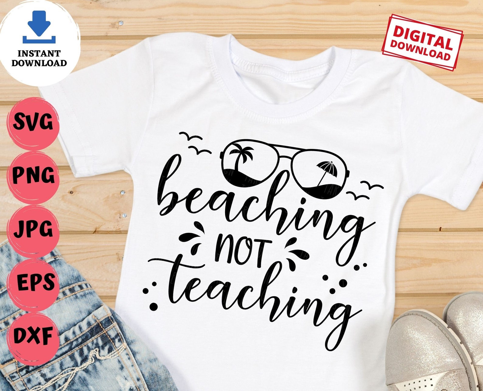 Beaching Not Teaching Svg Summer Svg Teacher Svg Teacher - Etsy