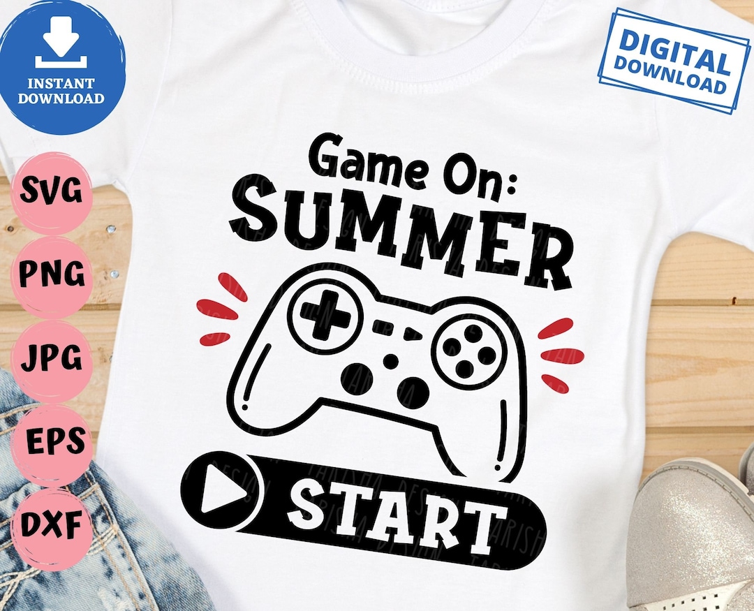 Game on Summer Start Svg, Game on Summer Svg, Summer Gamer Svg, Boy ...