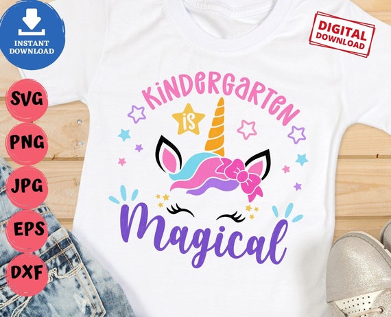 Kindergarten is Magical Svg Girl Kindergarten Svg Girl Back | Etsy