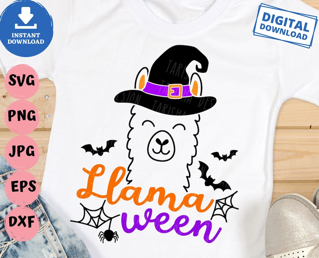 Llamaween Svg, Halloween Llama Svg, Funny Halloween Llama Svg, Llama ...