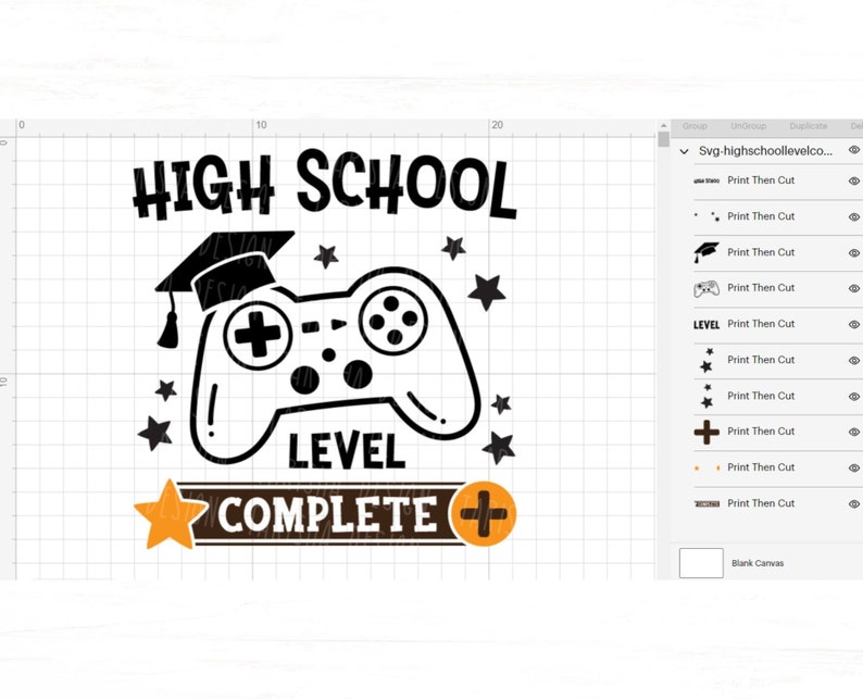 High School Level Complete Svg Video Game Graduation Svg - Etsy