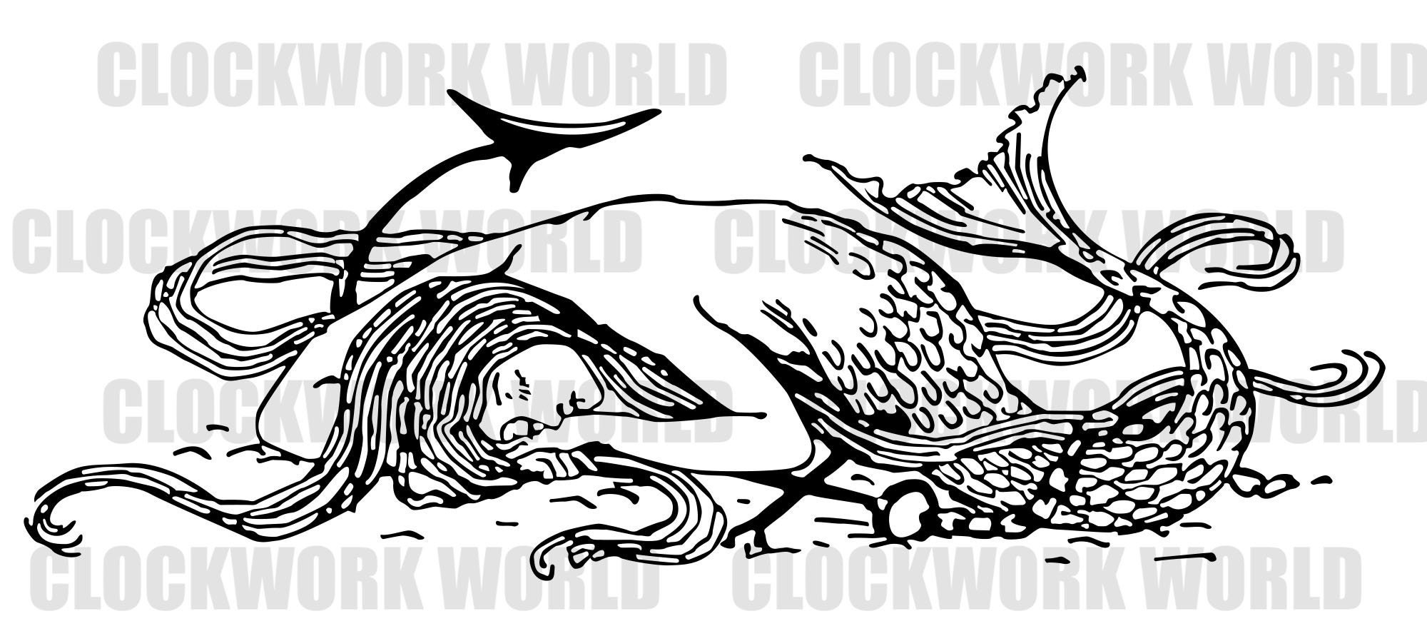 Mermaid Resting on an Anchor - Etsy