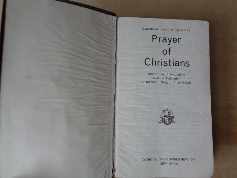 Vintage Religious Book Prayer of Christians American Interim Breviary ...