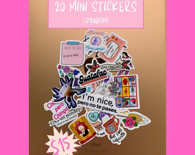20 Mini Sticker Bundle, Sticker Set, Latinx Stickers, Sticker Deal ...