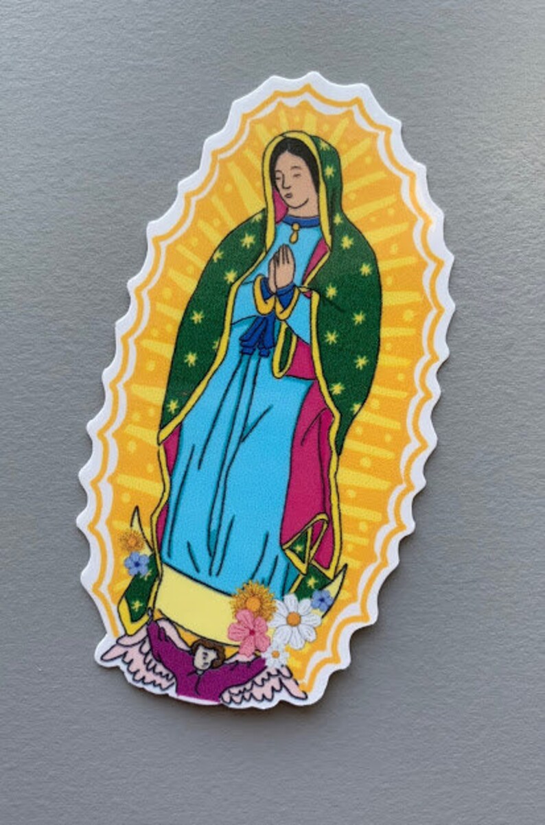 Virgin Mary Vinyl Sticker Water Bottle Sticker Laptop - Etsy