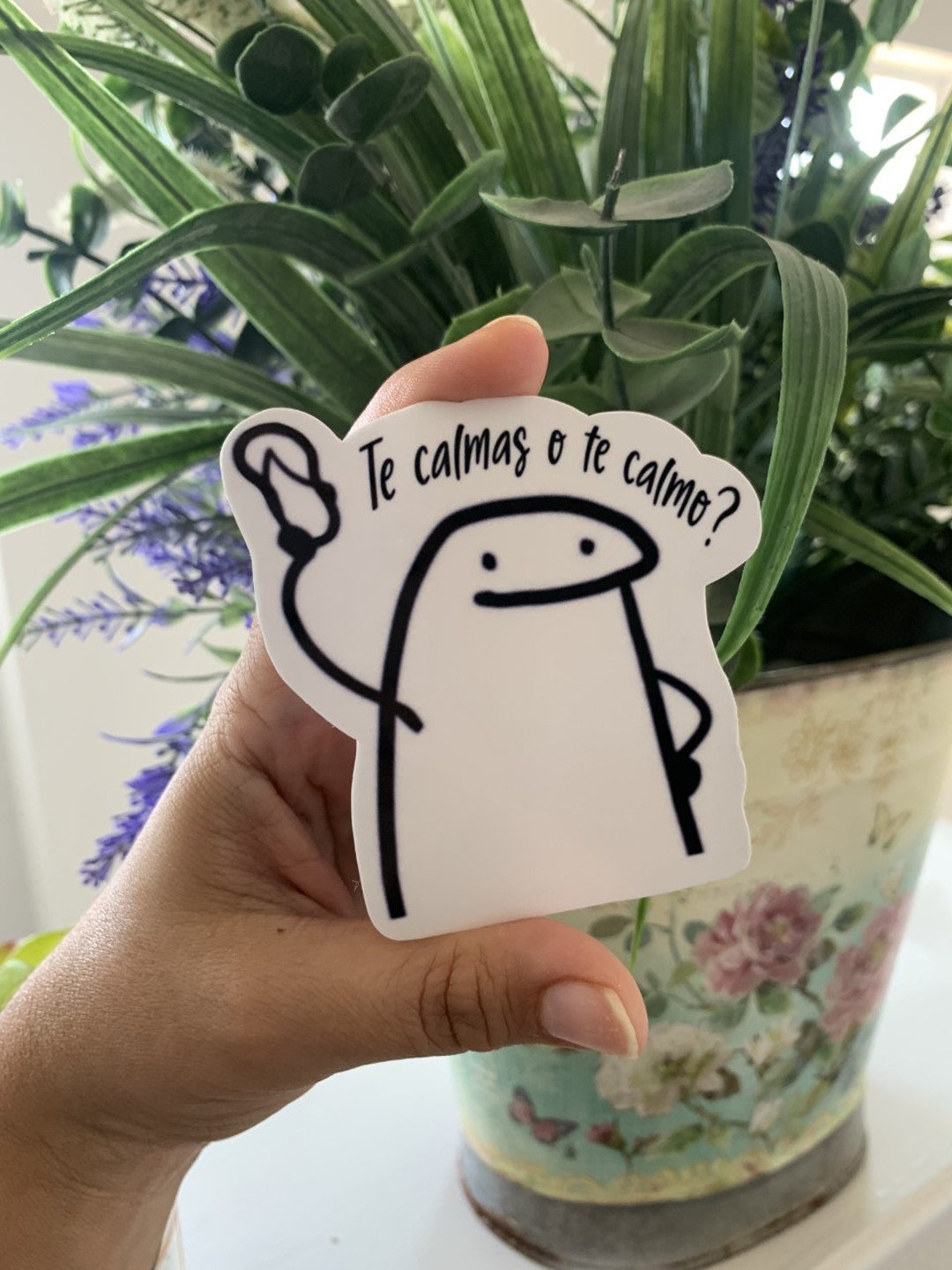 Te Calmas O Te Calmo Sticker, Spanish Stickers, Latina Stickers ...