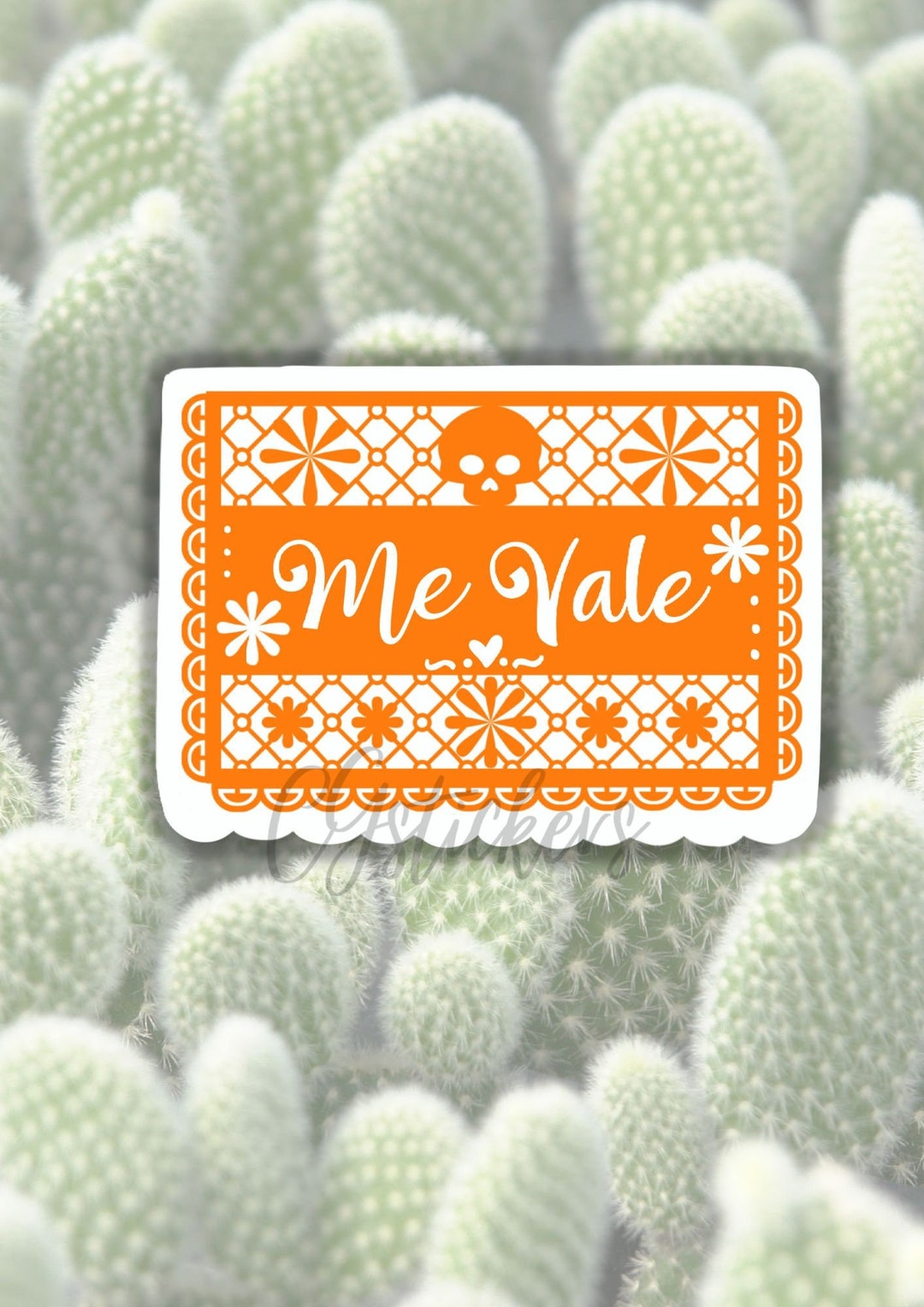 Me Vale Papel Picado Vinyl Sticker, Cute Stickers, Laptop Decals, Water ...