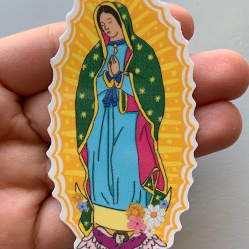 Virgin Mary Vinyl Sticker Water Bottle Sticker Laptop - Etsy