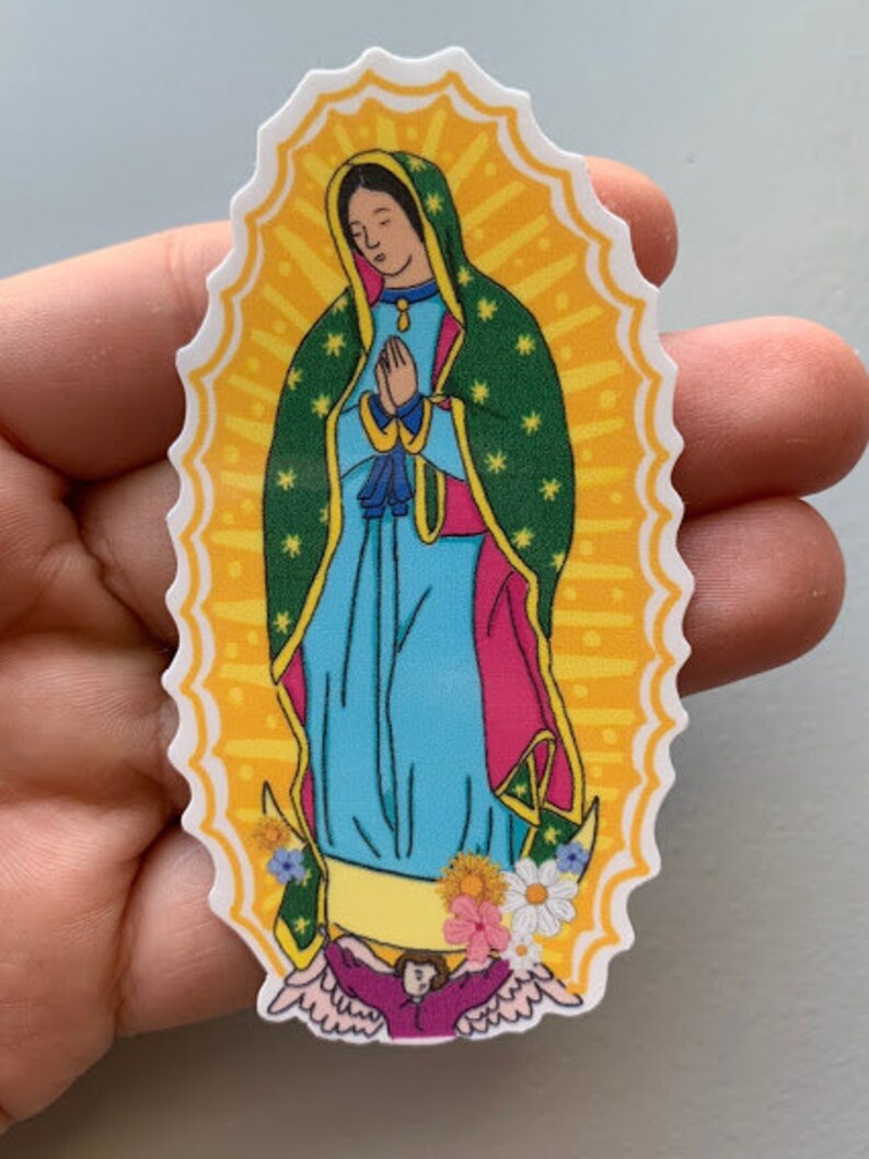 Virgin Mary Vinyl Sticker Water Bottle Sticker Laptop - Etsy