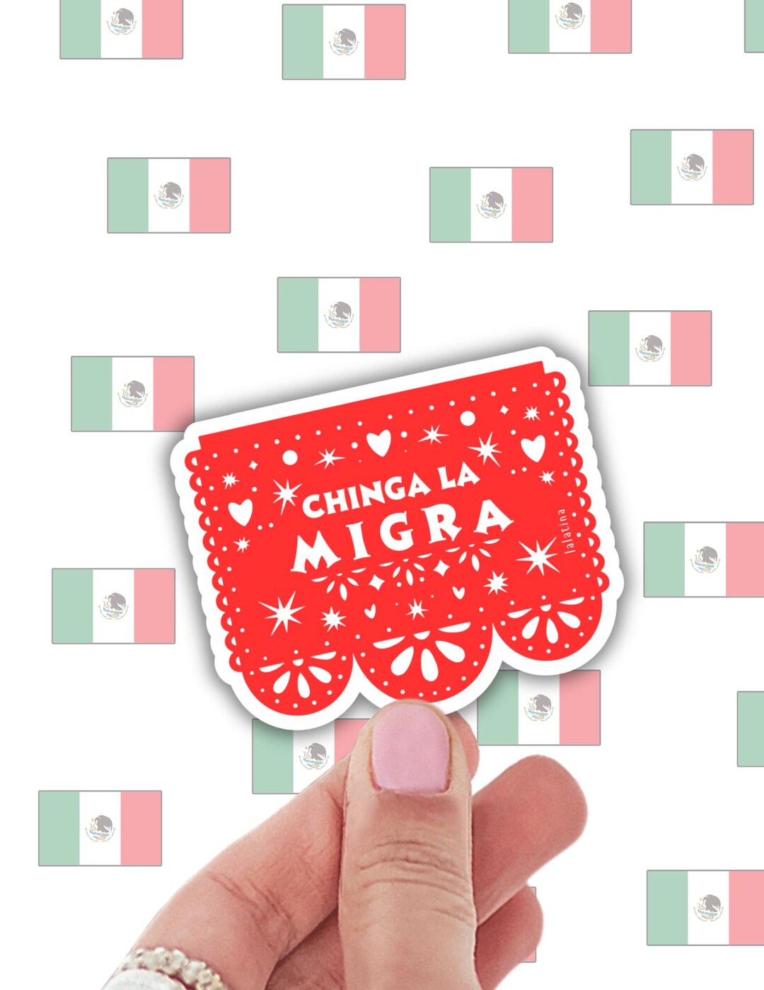 Chinga La Migra Funny Hispanic Sticker, Protest Spanish Sticker ...