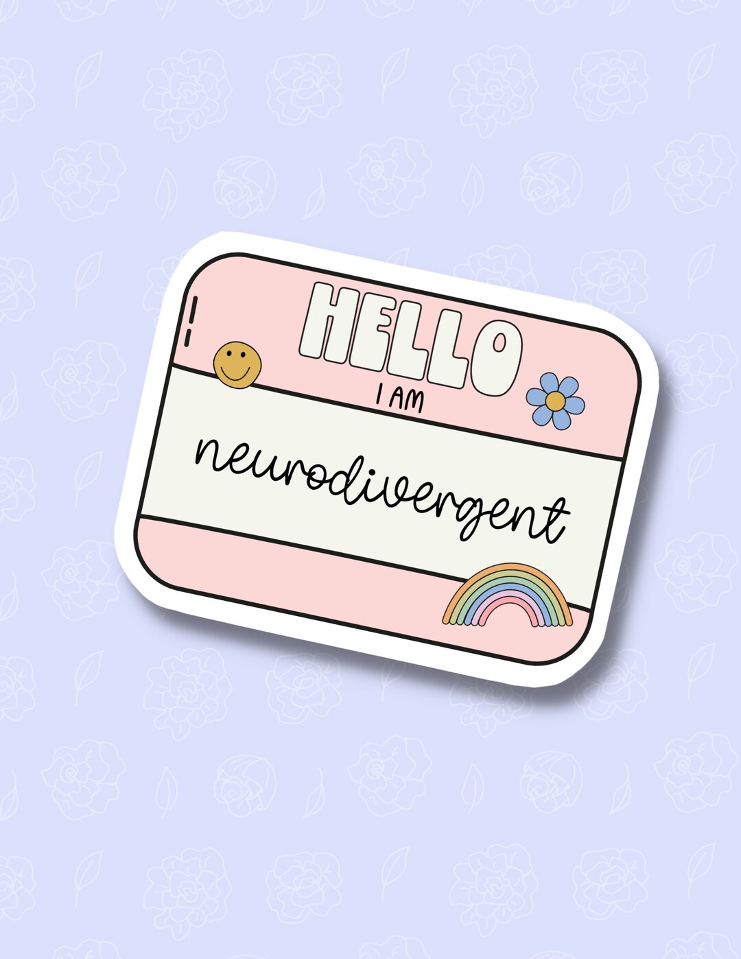 Hello I'm Neurodivergent Sticker, Neurospicy, Laptop Decal,water Bottle ...