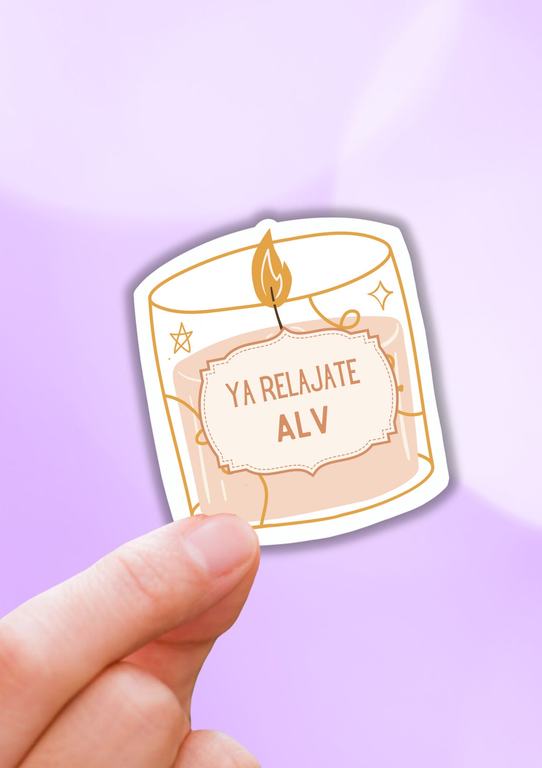 Ya Relajate Candle Funny Vinyl Sticker Mexico Sticker Latina Quote ...
