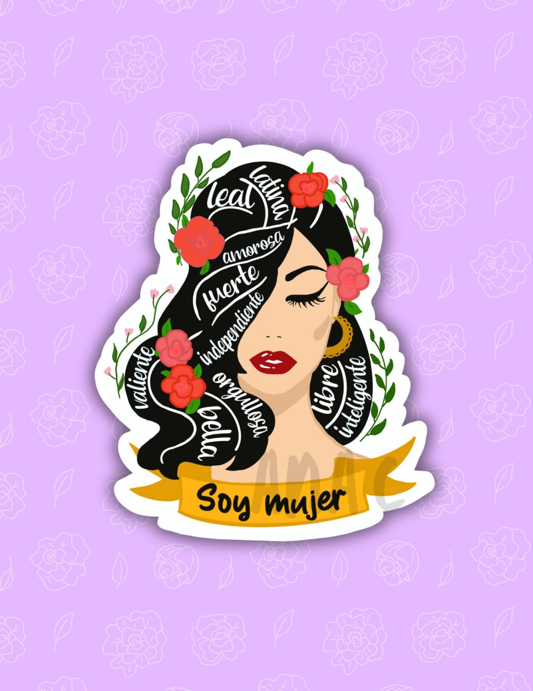 Latina Pride Hispanic Vinyl Sticker, Soy Mujer Water Bottle Stickers ...