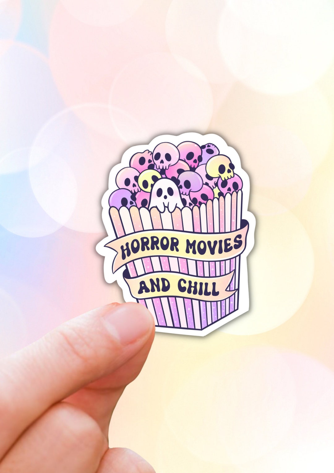 Horror Movies and Chillin Vinyl Sticker - Etsy