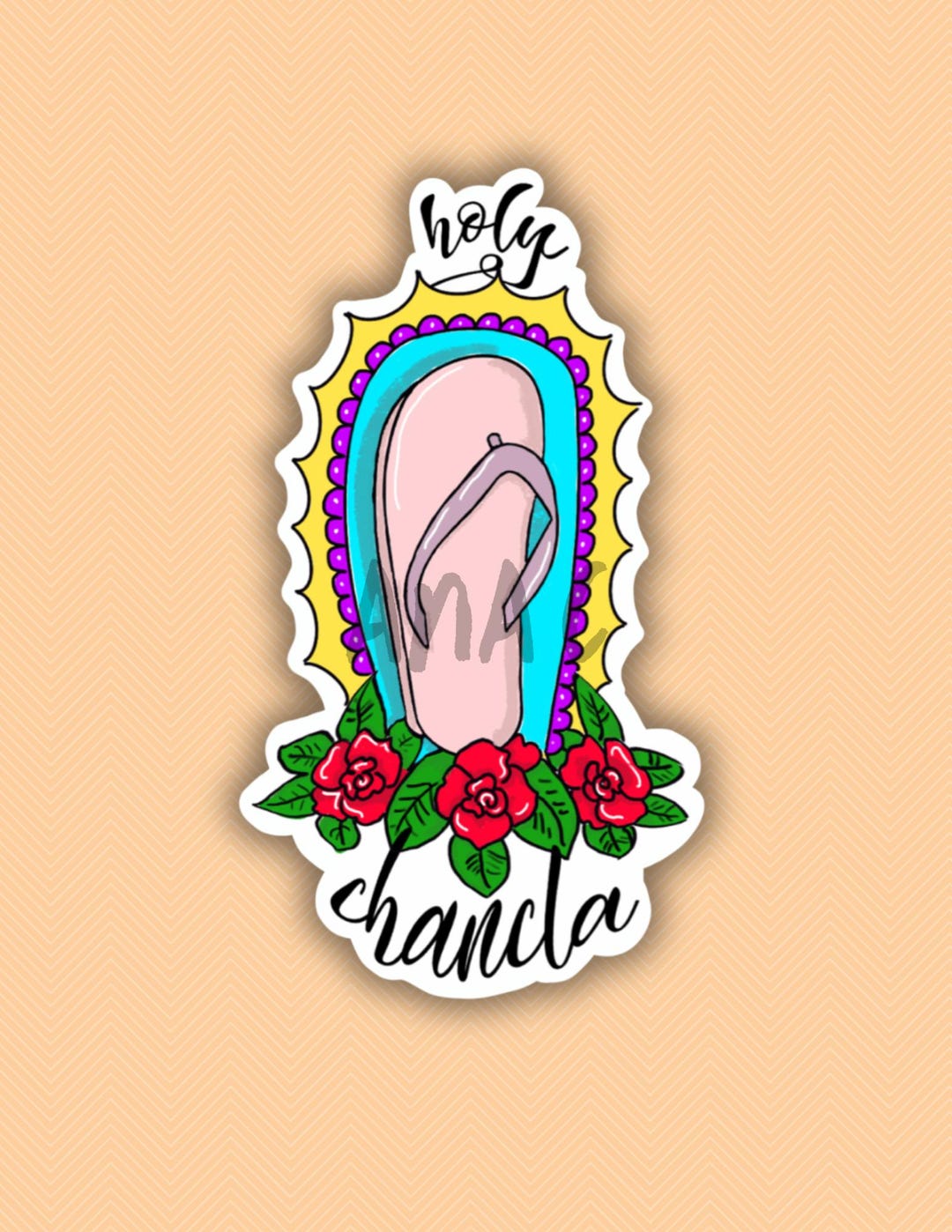 Holy Chancla Sticker/mexico Stickers/laptop Stickers/sticker for Laptop ...