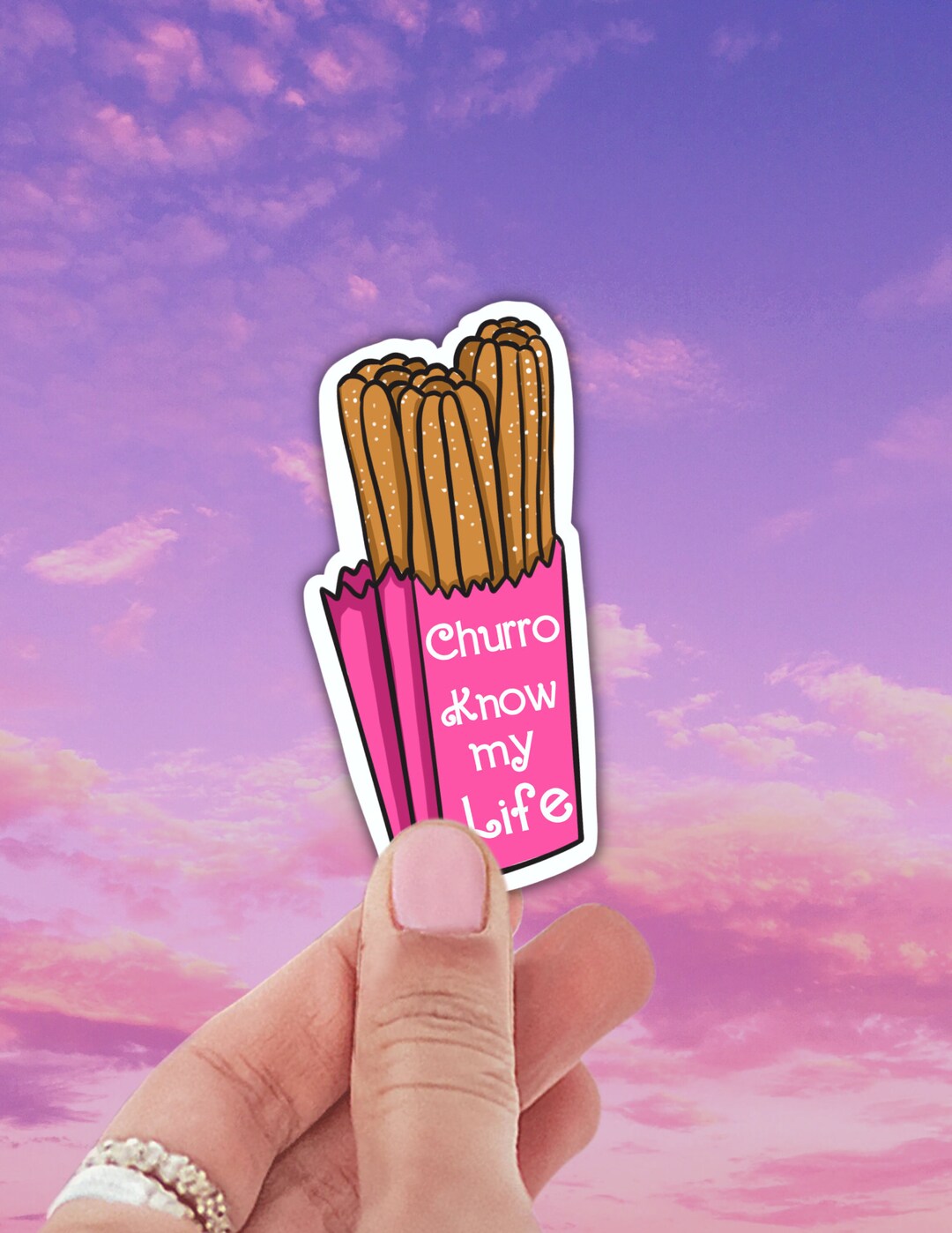 Churro Know My Life Funny Latinx Sticker, Spanish, Mexican Stickers ...