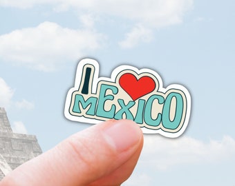I Love Mexico Tenochtitlan Kiss Cut Sticker - Etsy