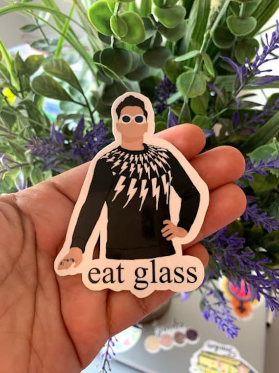 Eat Glass Sticker TV Show Character Sticker Funny Sticker - Etsy