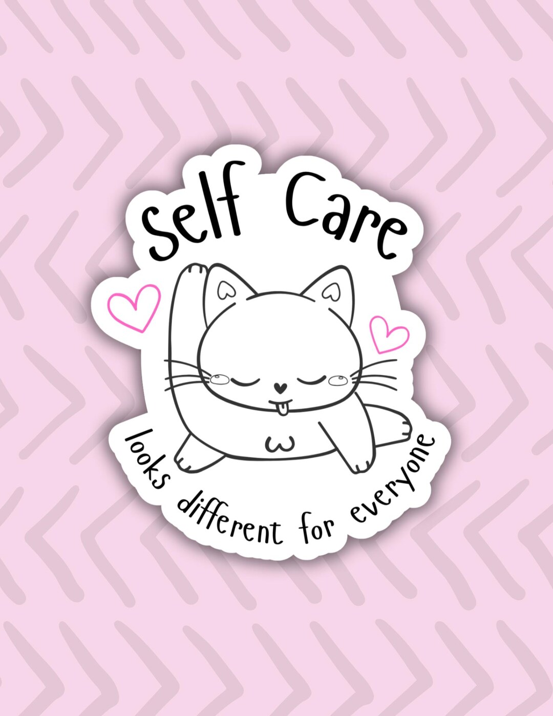 Self Care Looks Different for Everyone Sticker, Aesthetic Stickers ...