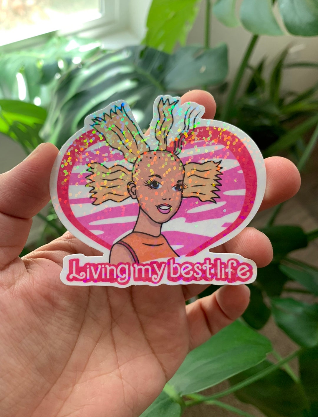 Living My Best Life Funny Stickers, Holographic Stickers,sarcastic ...