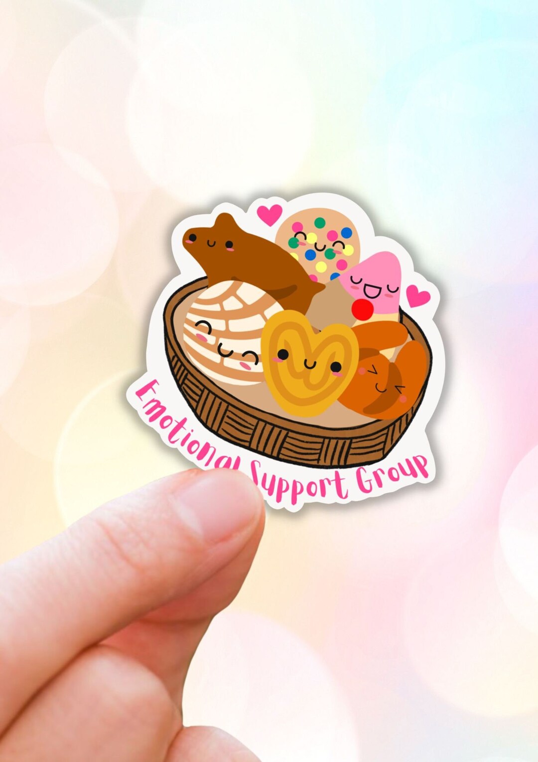 Pan Dulce Vinyl Sticker, Emotional Support Sticker, Water Bottle Decals ...