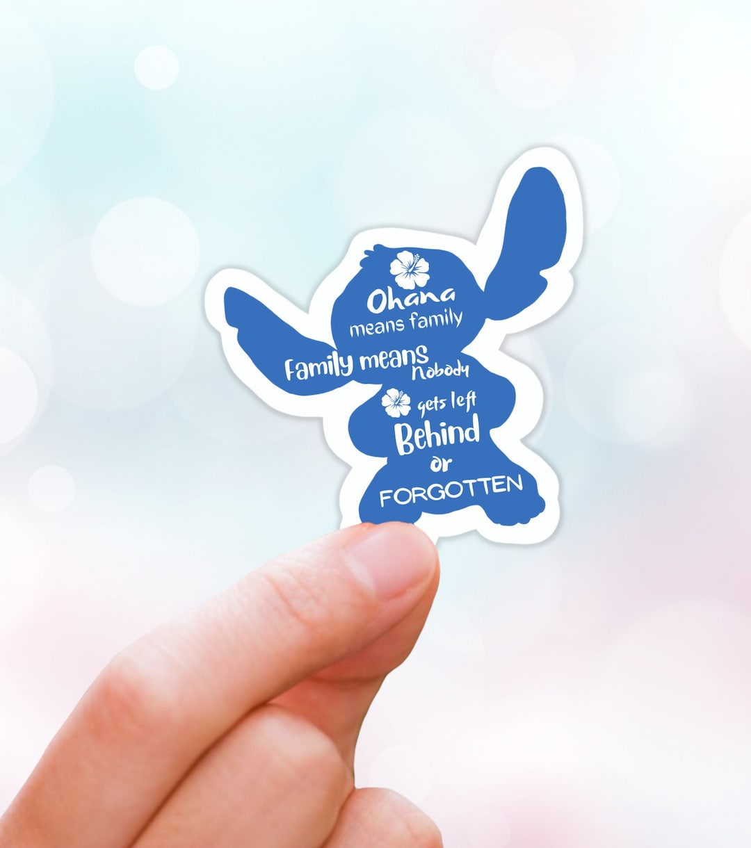 Ohana Vinyl Sticker,cartoon Character, Vinyl Stickers, Laptop Decals ...