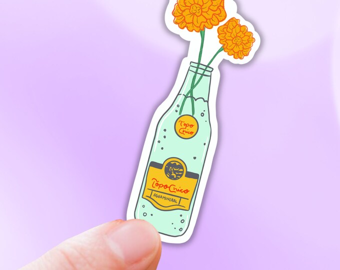 Topo Chico Mexican Flower Vinyl Sticker, Floral, Mexico Tradition, Dia ...