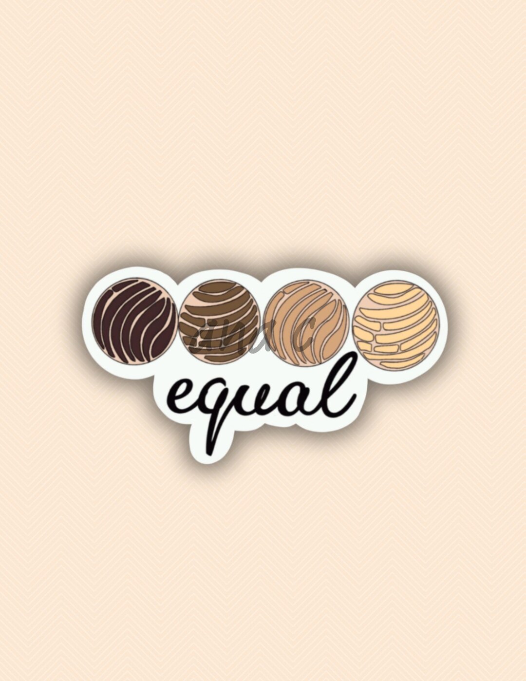 Equal Conchas Sticker/mexican Stickers/concha Bread/positive Sticker ...