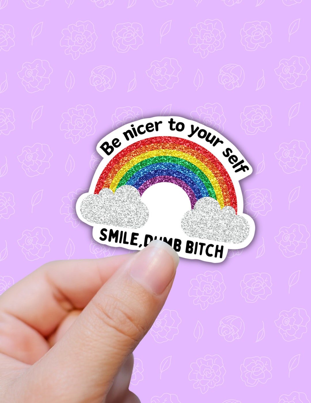 Be Nicer to Your Self Sticker, Funny Stickers,positive,y2k,motivational ...
