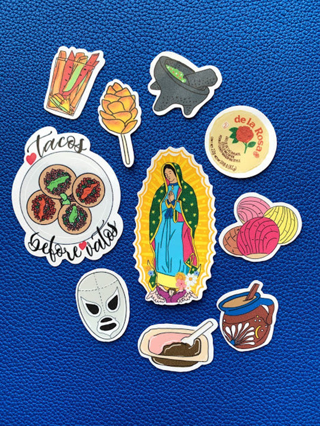 Mexico Sticker Pack/hispanic Sticker/virgin Mary Mexican - Etsy