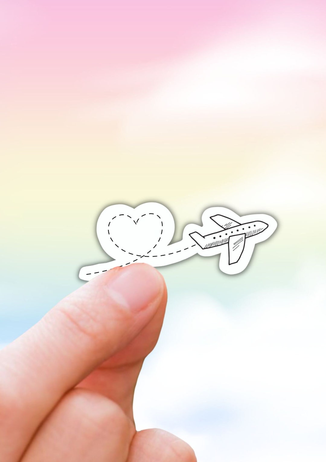 Airplane Love Destination Sticker, Love Travels Sticker, Long Distance ...