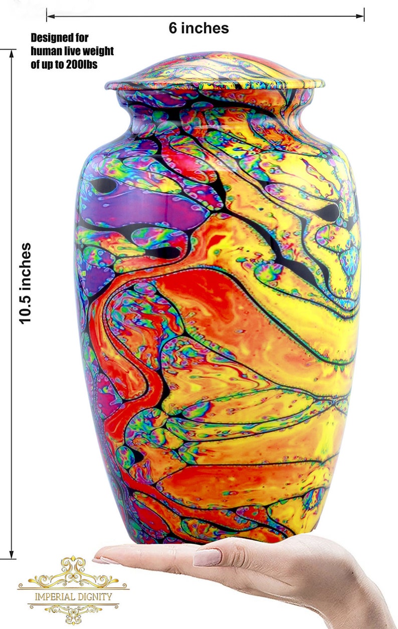 Modern Print Urn Colorful Cremation Urn for Ashes Modern - Etsy