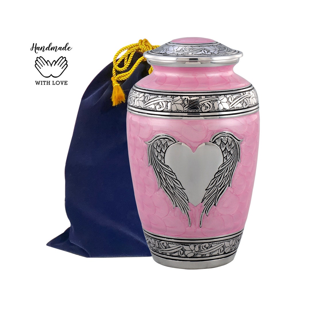 Pink Angle Wing Cremation Urns for Human Ashes, Cremation Urns for ...