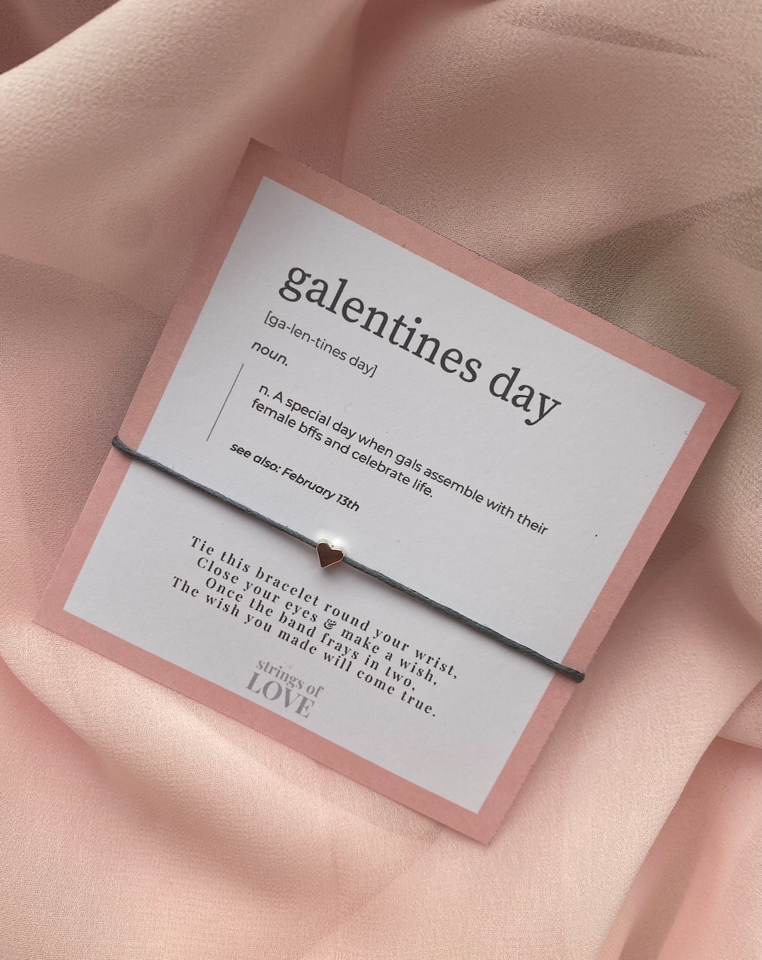 Wish String Bracelet Galentines Day Valentines, Gift, Present, BFF ...
