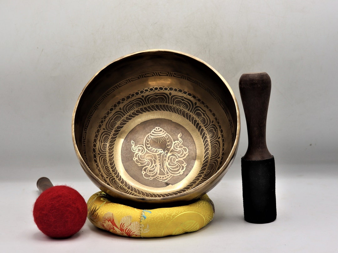 8 Inch Hand-hammered Tibetan Singing Bowl Handmade in Nepal - Pure ...