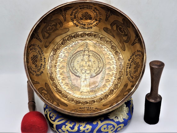 12 inch Authentic Tibetan singing bowl Handmade Himalayan | Etsy