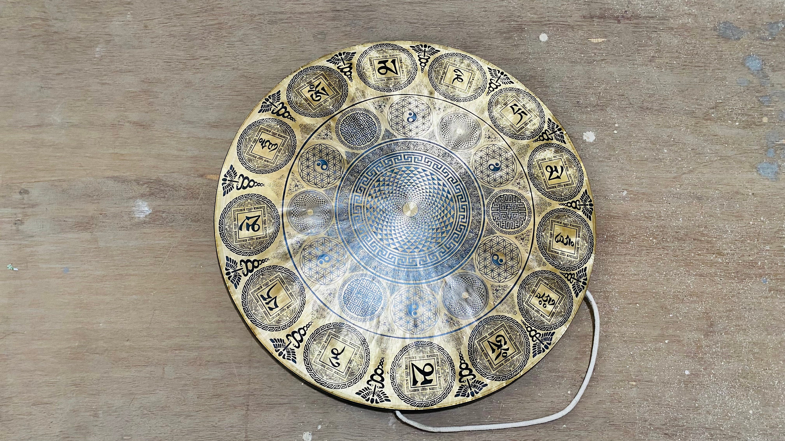 50cm -100cm Fancy Handmade Gong- Made in Nepal- Chakras of Mantras ...