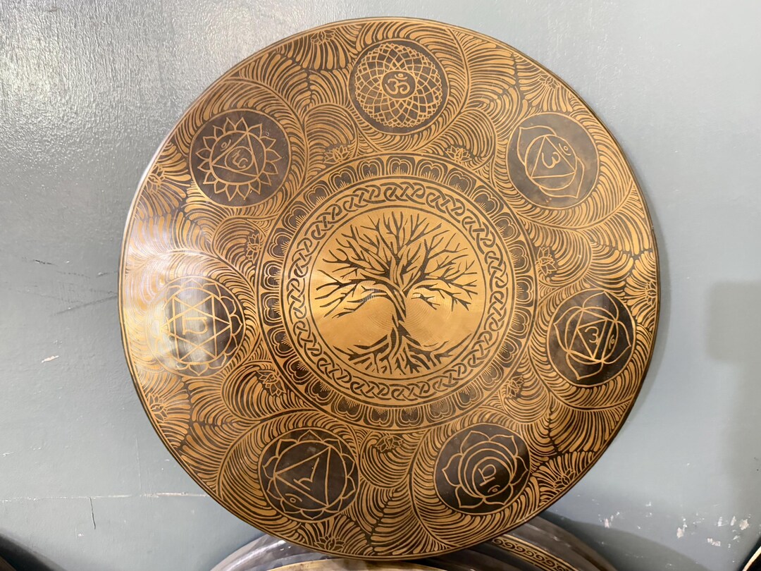 Handcrafted Tree of Life Tibetan Gong: Sound Healing Bell - Etsy