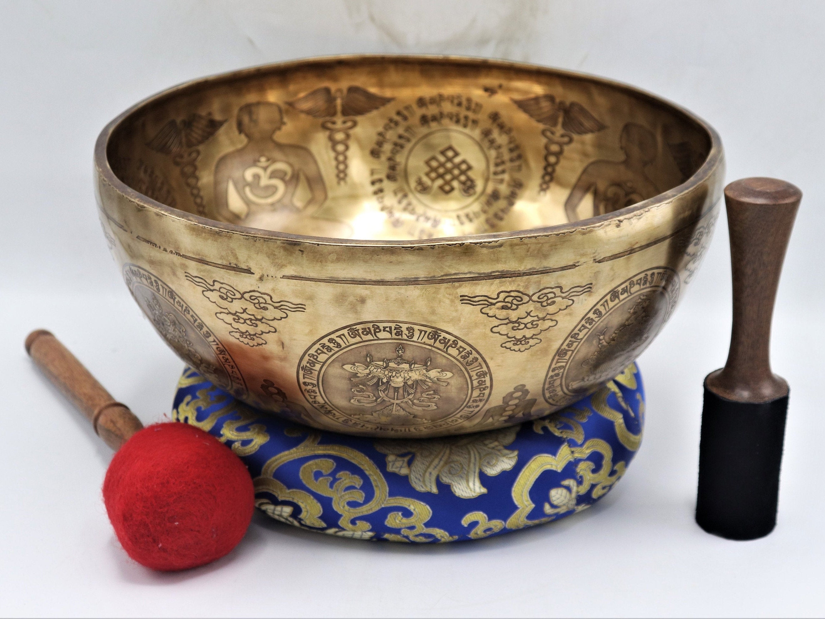 12 Inch Authentic Tibetan Singing Bowl Handmade Himalayan Etsy Uk