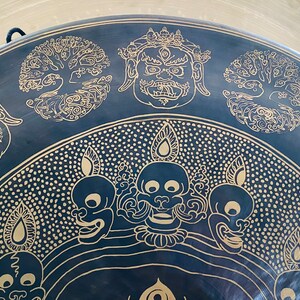 Lord Kaal Vairab With Tree of Life Adorned Fancy Gong- Beautifully ...
