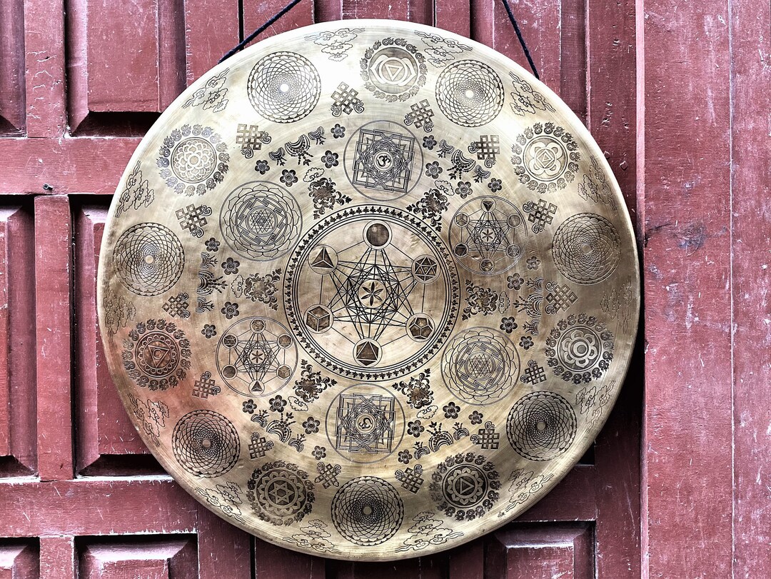 Bald Day Offer!!!tibetan Hand-carved Prayers Gong Bell, Large Hand ...