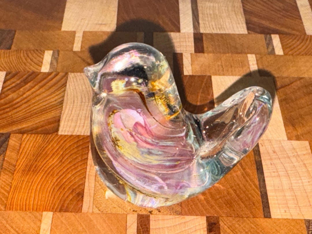 Vintage Hand Blown Kerry Glass Bird Ornament Paperweight - Etsy