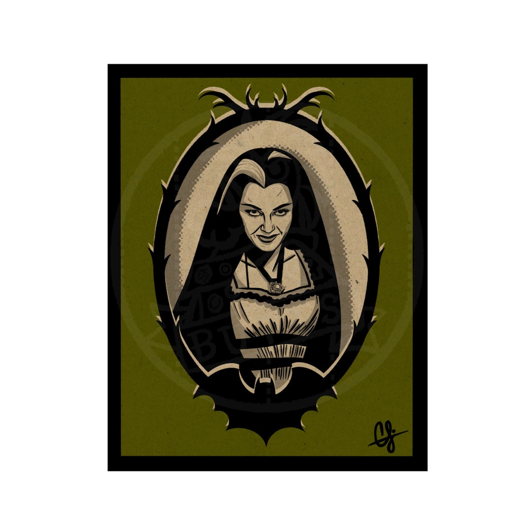 Lily Munster Art Print the Munsters Herman Vintage Retro Gothic ...