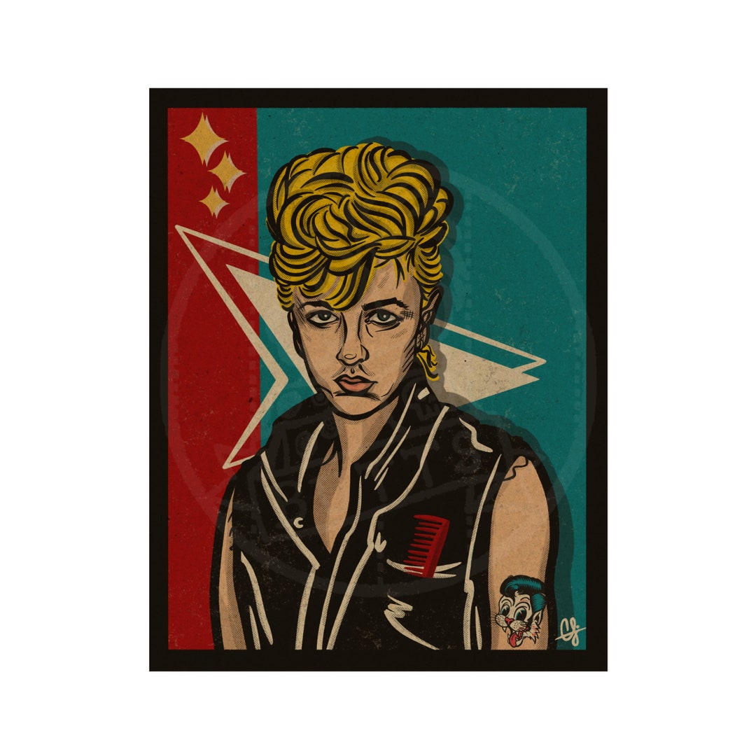 Brian Setzer Stray Cats Art Print Swing Revival Rockabilly Punk ...