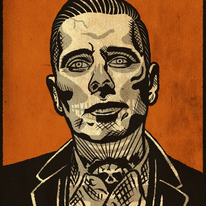 Nick13 Skull-o-ween Rockabilly Nick13 of Tiger Army Art - Etsy
