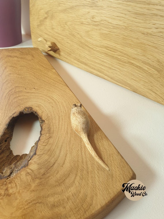 Oak Cheese Board with Mouse — Mackie Wood Co